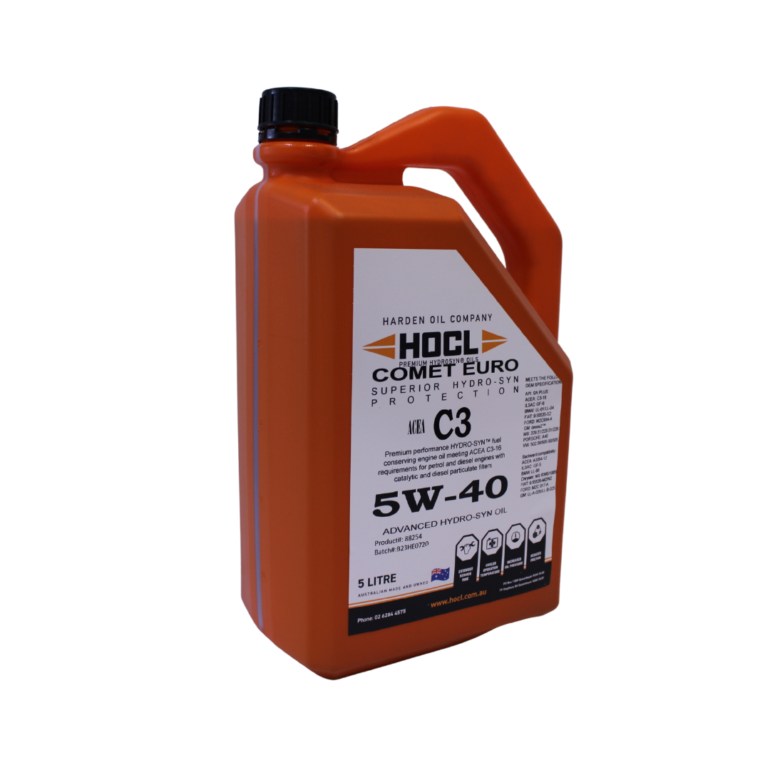 HOCL Comet Euro 5W-40 ACEA C2/C3-21 SN/CF – Better Oils and Lubricants ...