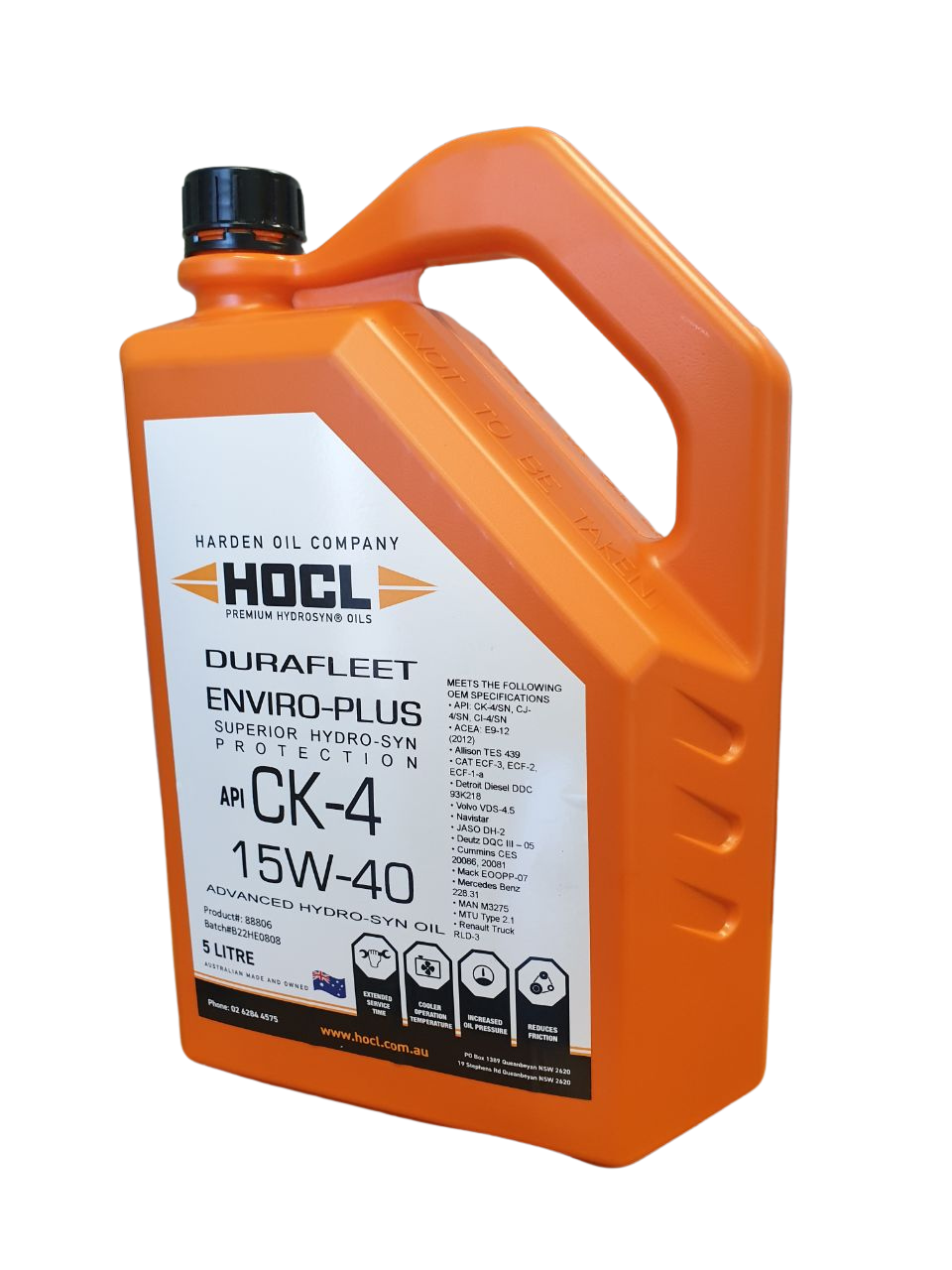 HOCL DuraFleet 15W-40 CK-4/SN Heavy Duty Diesel Engine Oil – Better ...